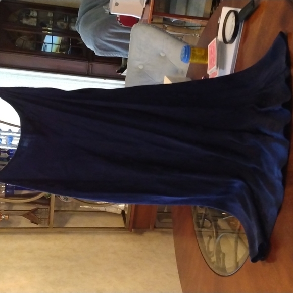 Valerie Stevens | Intimates & Sleepwear | 0 Silk Navy Blue Night Gown ...